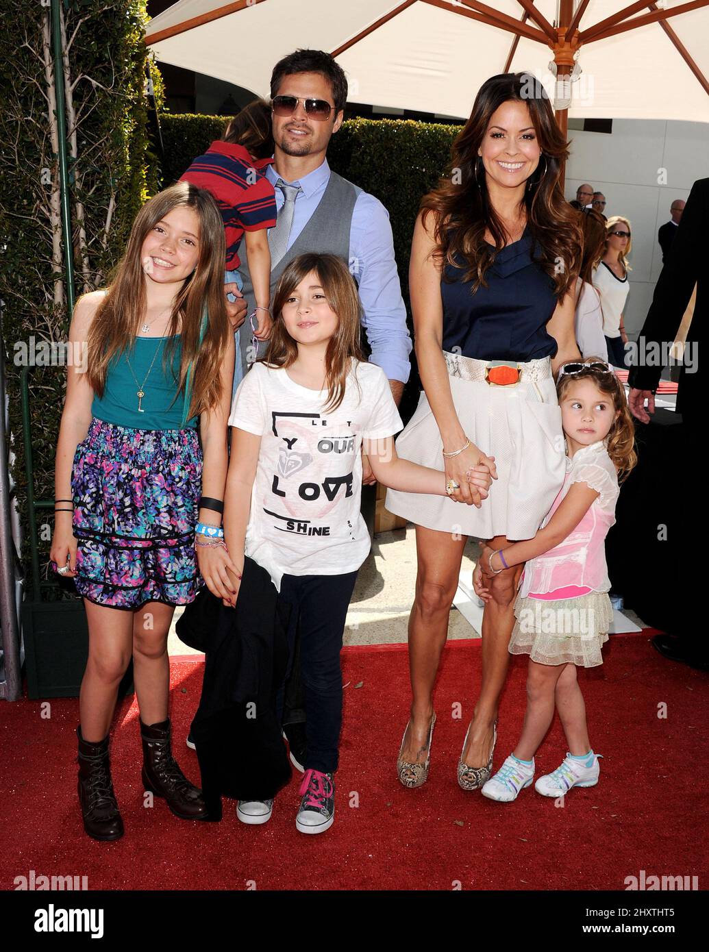 Brooke Burke, husband David Charvet and Family attending the 2011 John ...