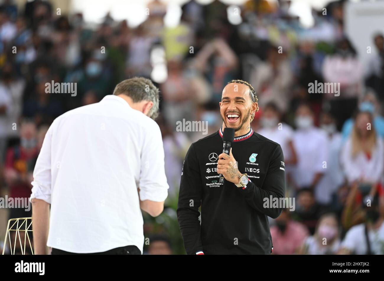 DUBAI, UAE, 14th March 2022. Seven-time Formula 1 champion Sir Lewis ...