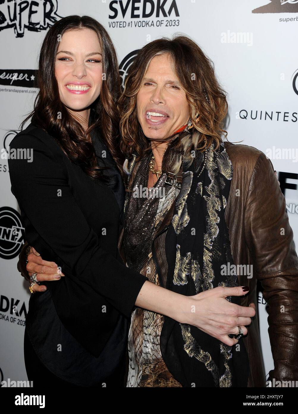 Liv Tyler and father Steven Tyler during the 'Super' Los Angeles ...