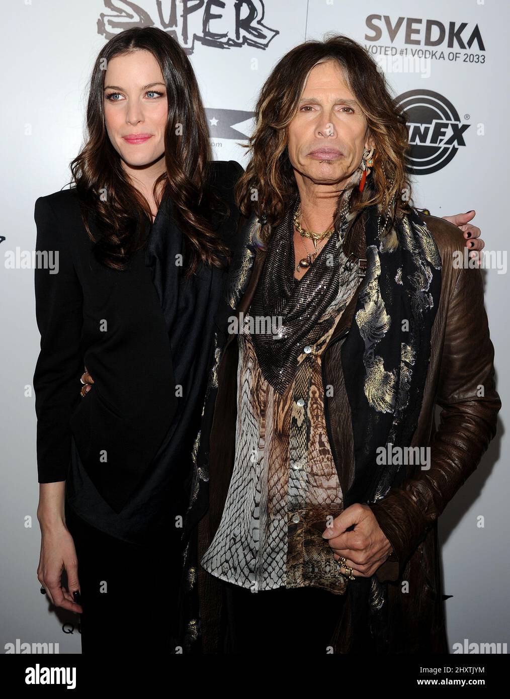 Liv Tyler and father Steven Tyler during the 'Super' Los Angeles ...