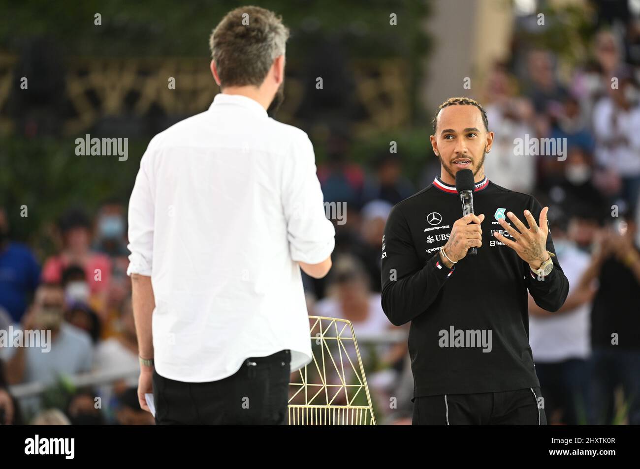 DUBAI, UAE, 14th March 2022. Seven-time Formula 1 champion Sir Lewis ...