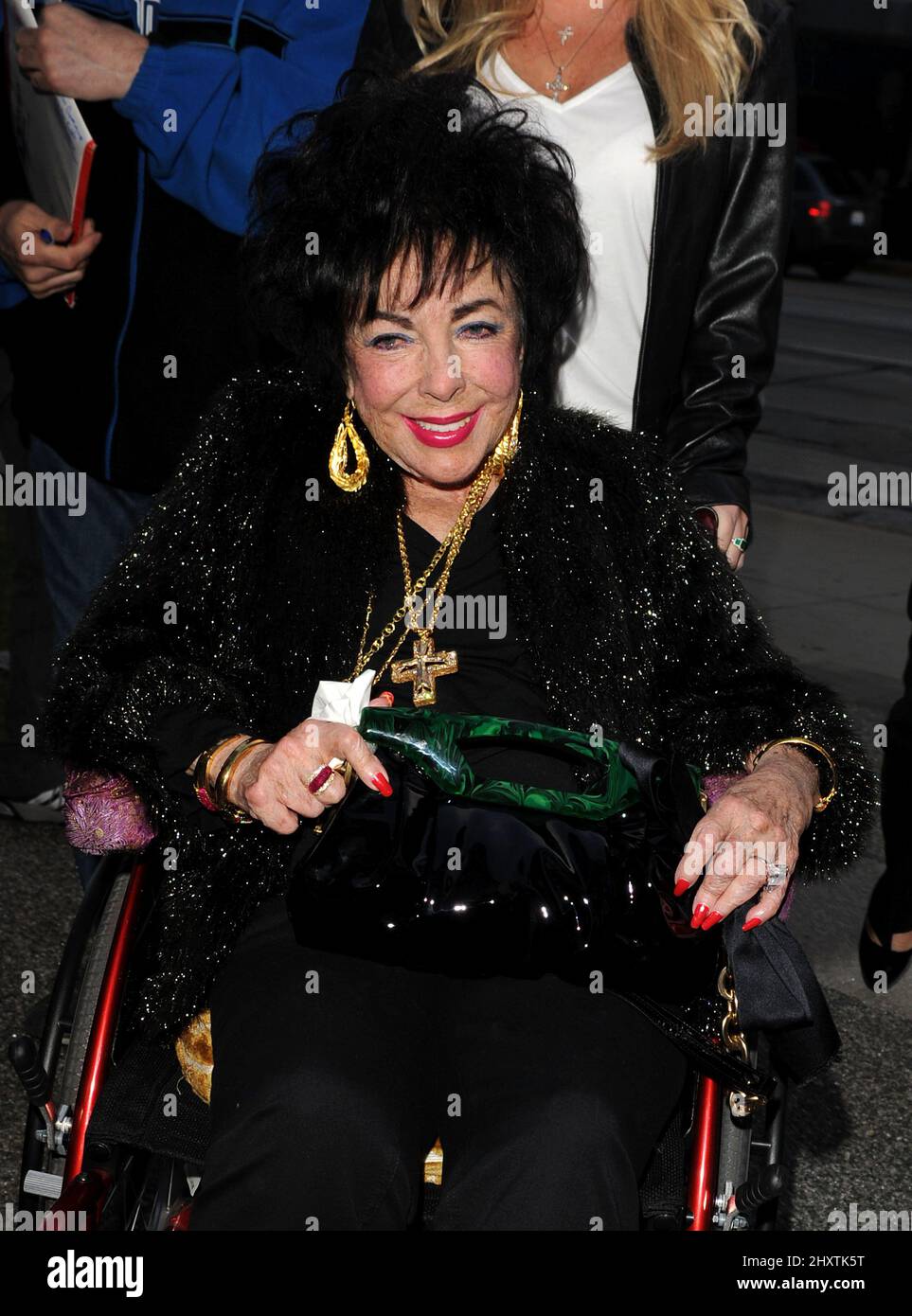 Elizabeth Taylor eats out at BOA Restaurant in Beverly Hills, USA Stock ...