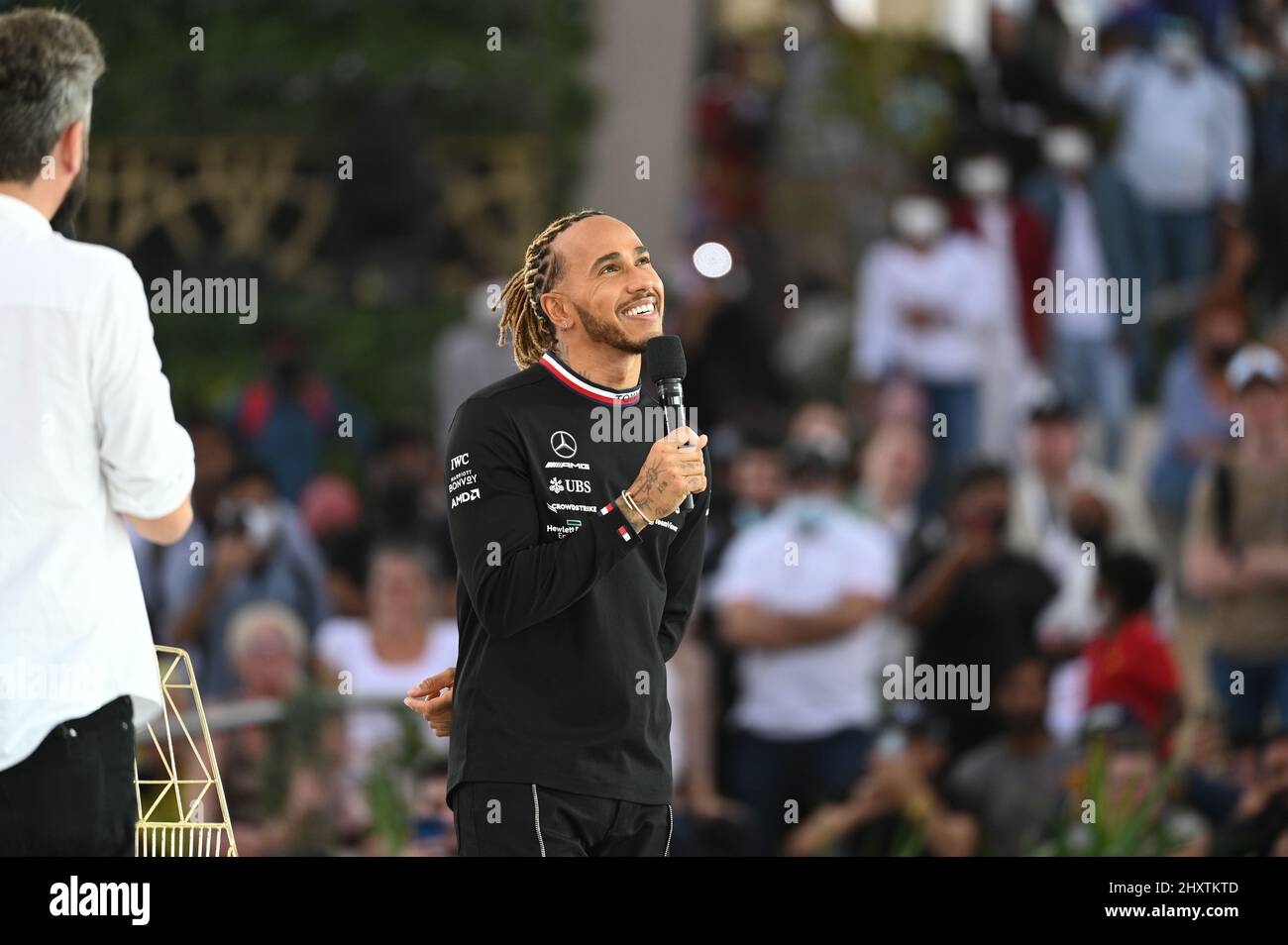DUBAI, UAE, 14th March 2022. Seven-time Formula 1 champion Sir Lewis ...