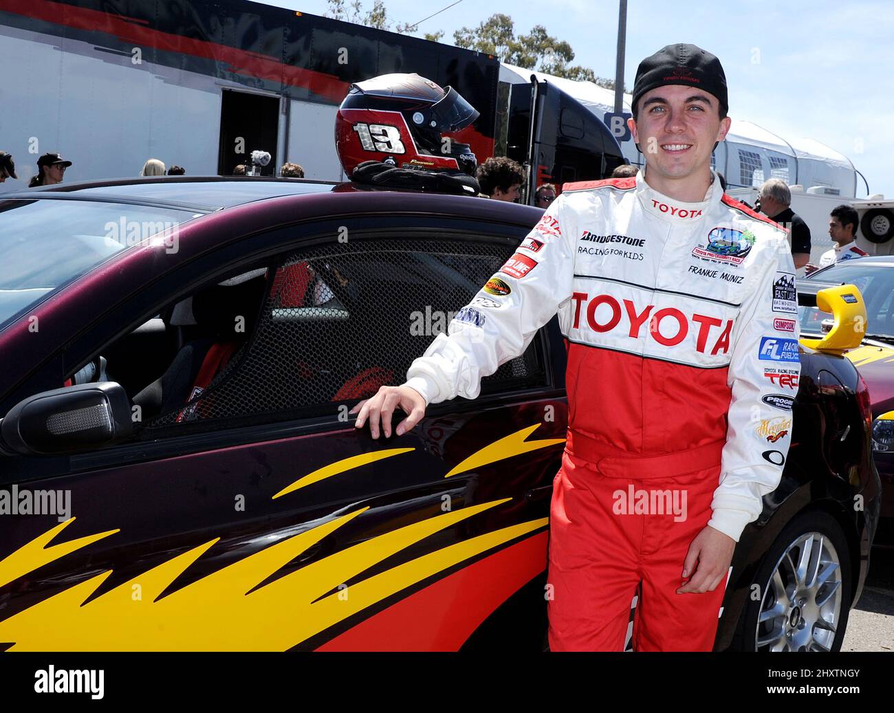 Frankie Muniz participates in the 35th Annual Toyota Pro/Celebrity Race ...