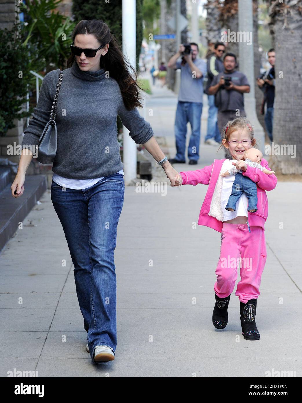Jennifer Garner and her daughter Violet Anne Affleck are seen out and ...