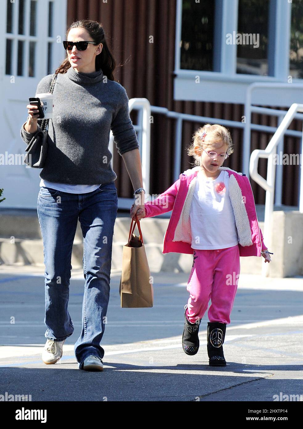 Jennifer Garner and her daughter Violet Anne Affleck are seen out and ...