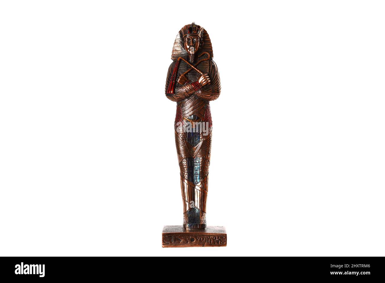 egyptian pharaoh figurine isolated on white background. High quality ...