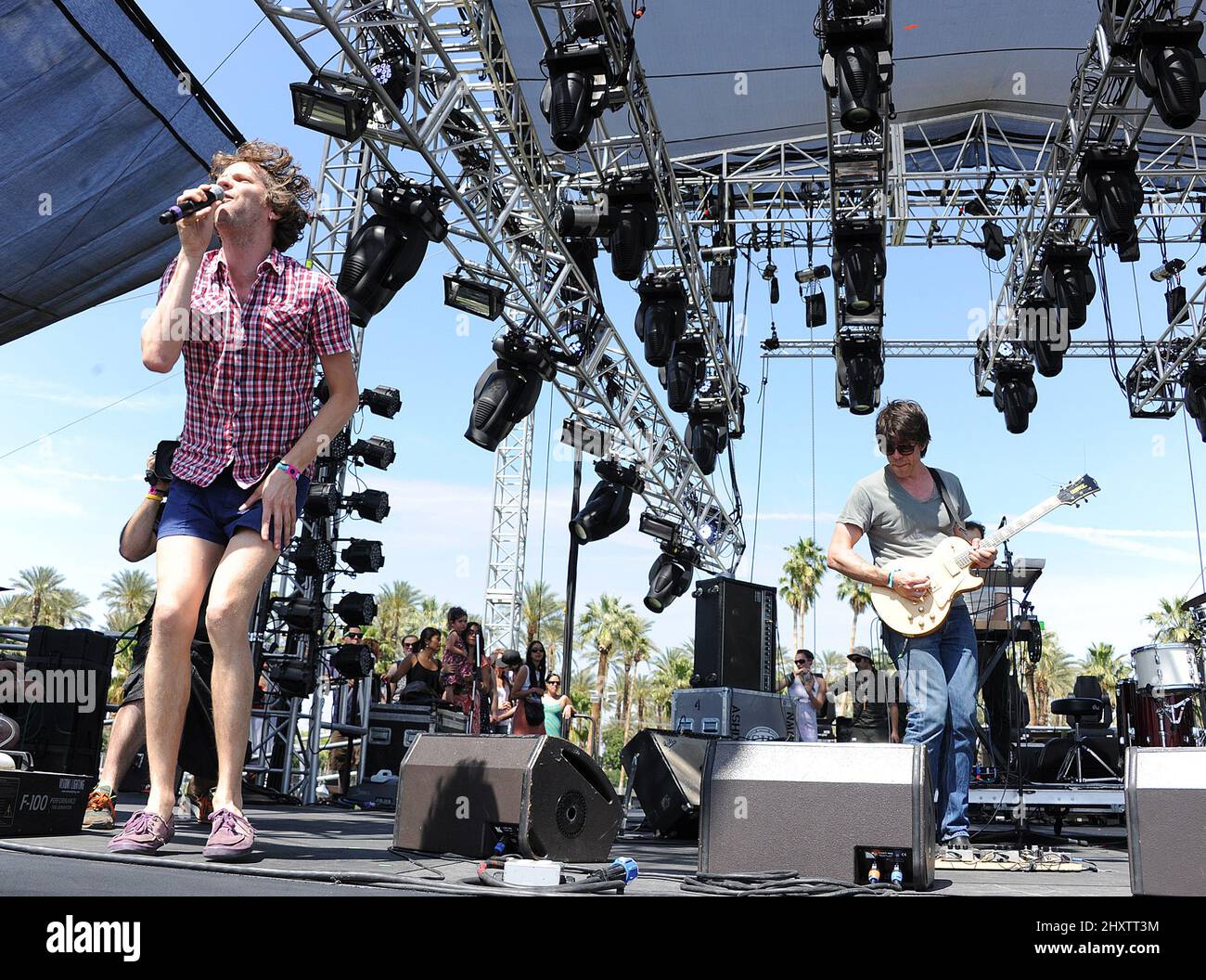 Nic Offer of Chk Chk Chk !!! at the Coachella Valley Music and Arts ...
