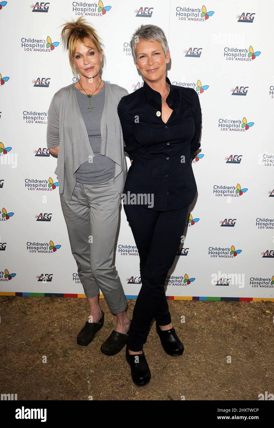 Melanie Griffith and Jamie Lee Curtis attending "Turn On The Lights" 5K ...