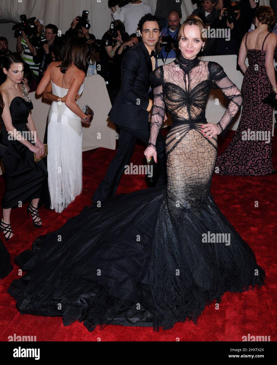 Christina Ricci arriving for the Metropolitan Museum Costume Institute ...