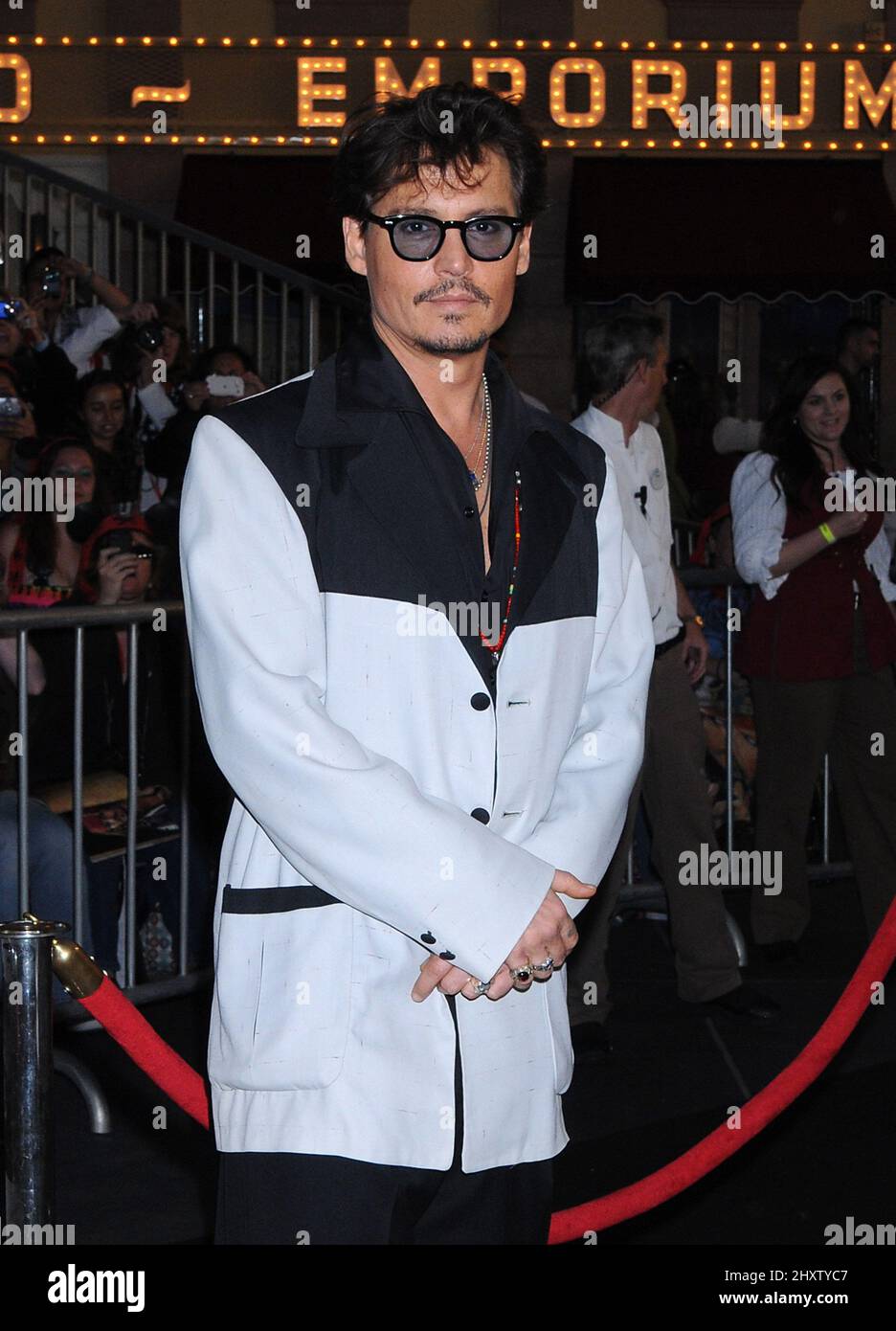 Johnny Depp at the "Pirates of the Caribbean: On Stranger Tides" World ...