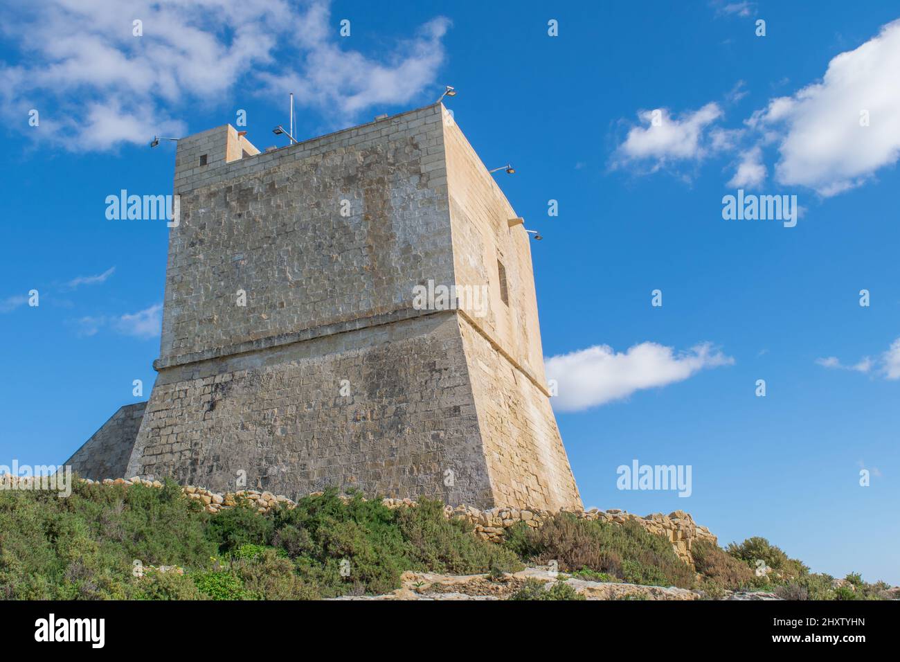The small coastal tower of Mgarr ix-Xini, built by the Order of St John ...