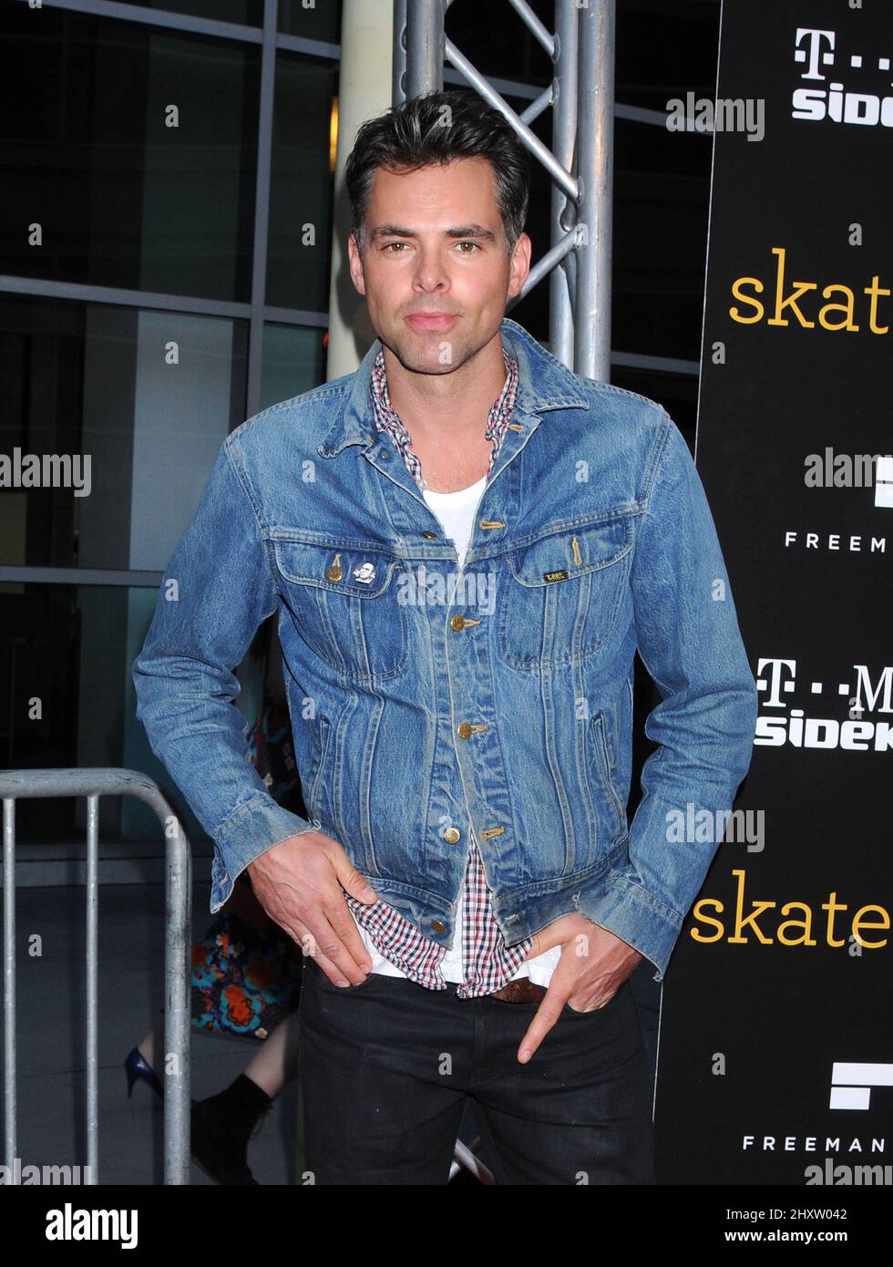 Jason Thompson attending the premiere of "Skateland" held at the ...
