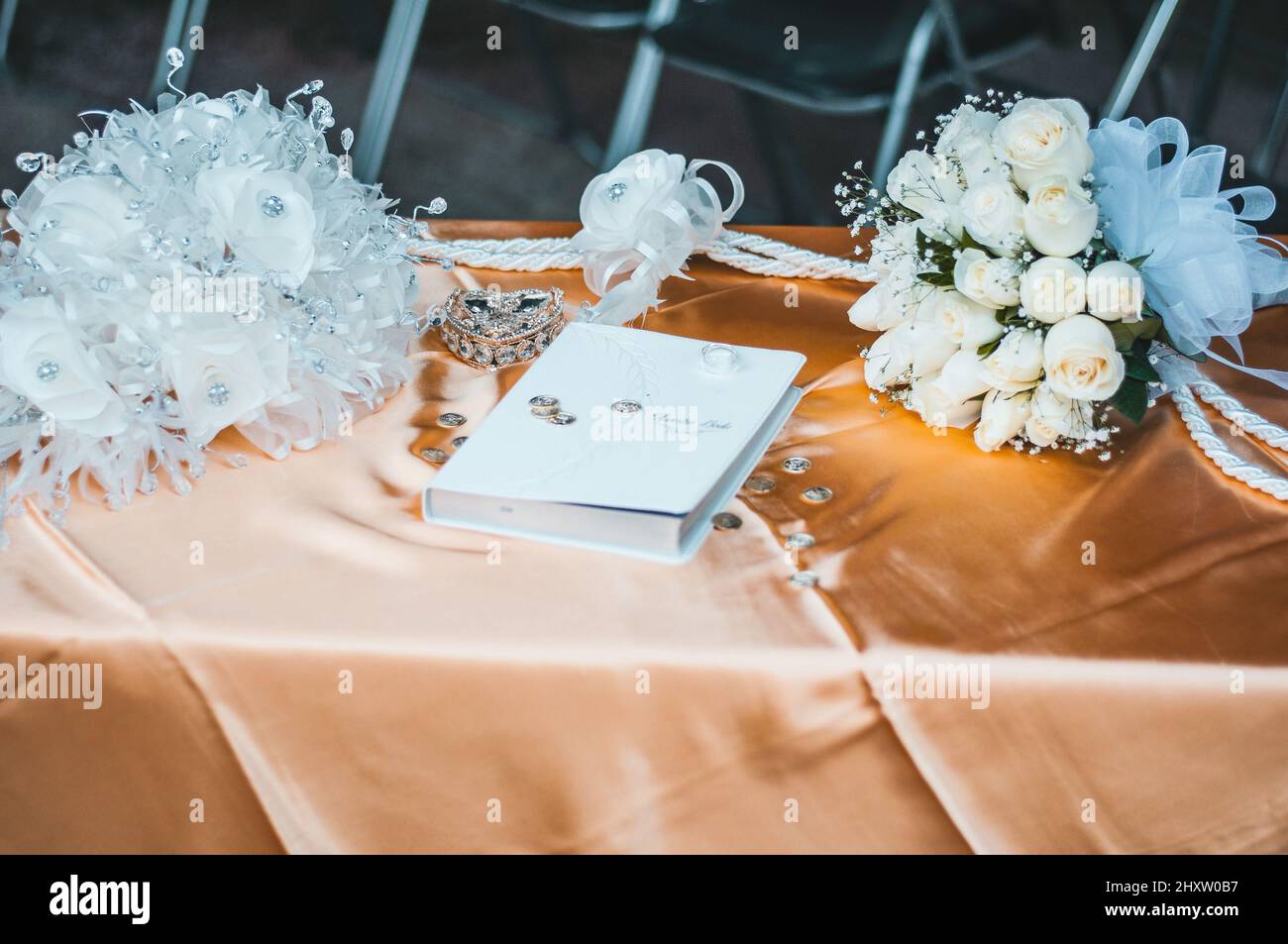 Preparation for a special day- beautiful decorations for the wedding ...