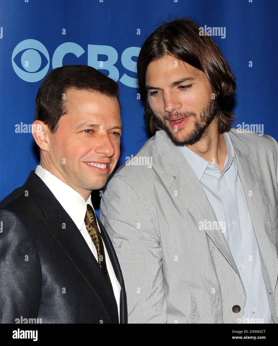 Jon Cryer and Ashton Kutcher at the CBS 2011 Upfront held at Lincoln ...
