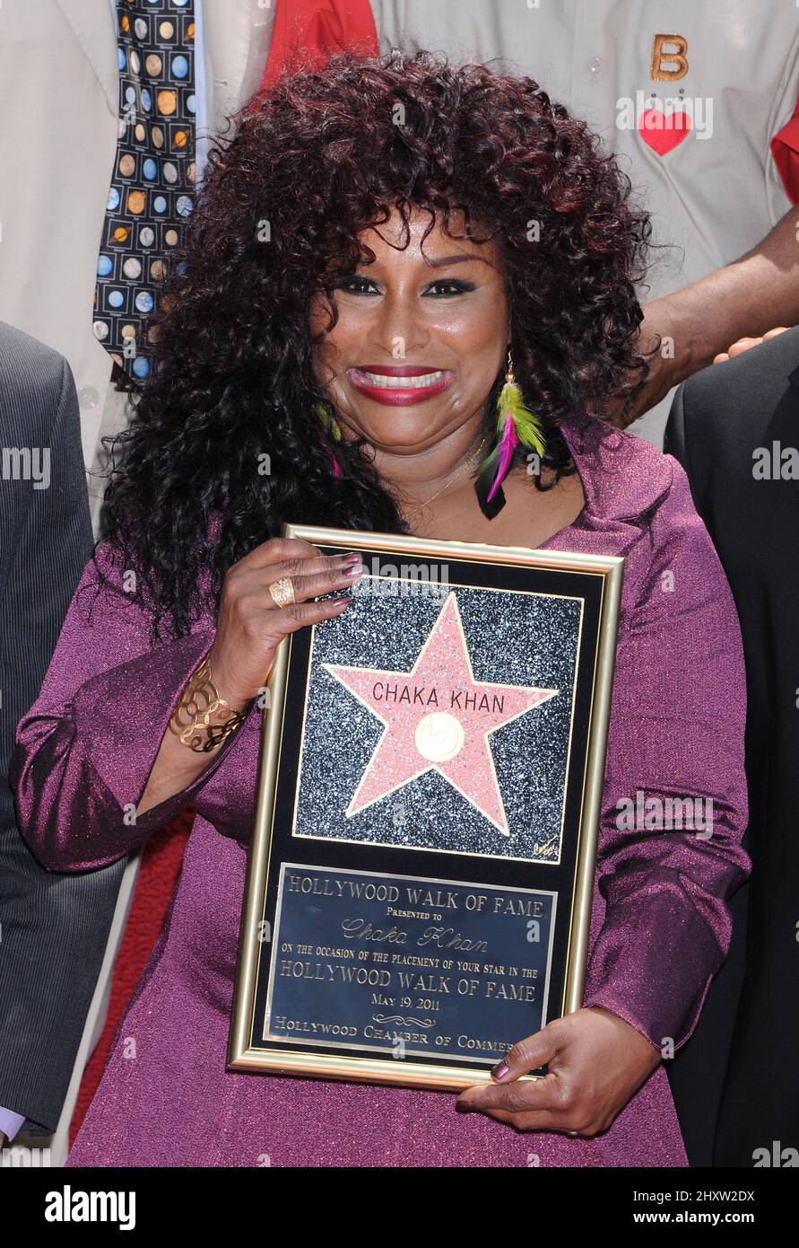 Chaka Khan is awarded a star on the Walk of Fame in Hollywood in Los ...