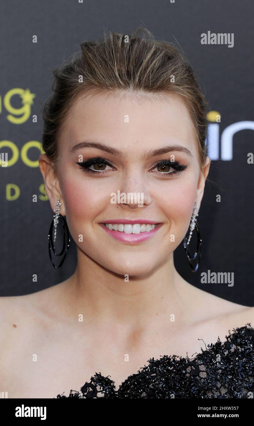 Aimee Teegarden arrives at the 2011 Young Hollywood Awards at Club ...