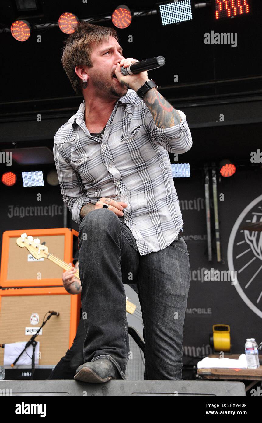 Singer Keith Buckley of the band The Damned Things performs at Rock on ...
