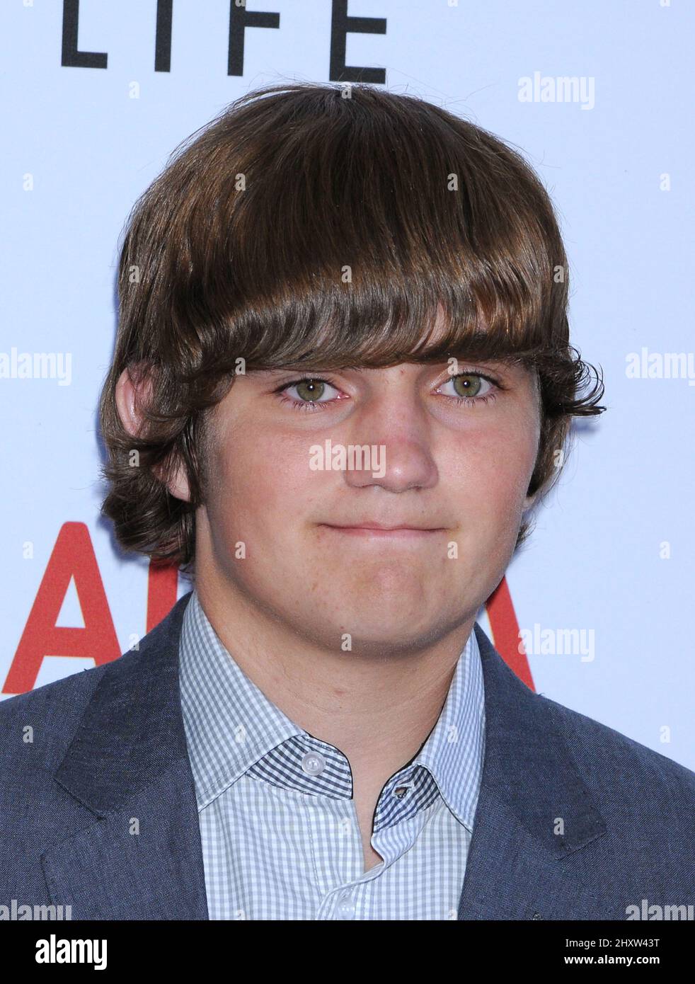 Hunter McCracken at the 'Tree of Life' Los Angeles premiere held at the ...