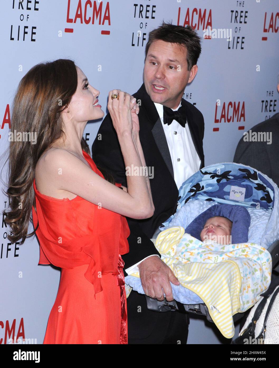 Angelina Jolie at the 'Tree of Life' Los Angeles premiere held at the Bing Theatre at LACMA ...