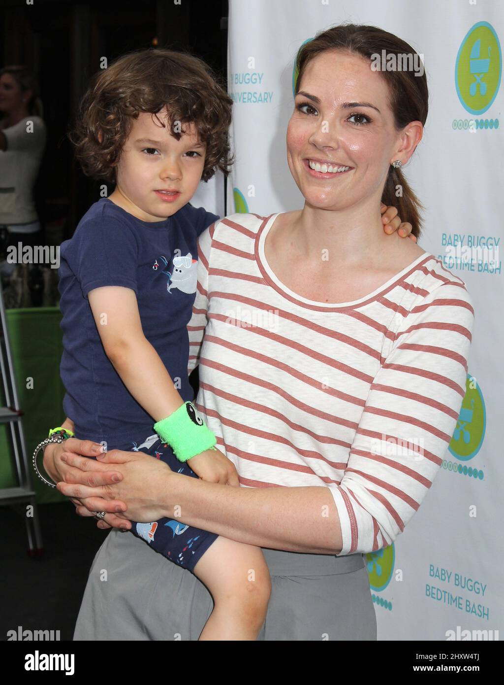 Erica Hill and son Weston Hill at the 10th Anniversary Baby Buggy ...
