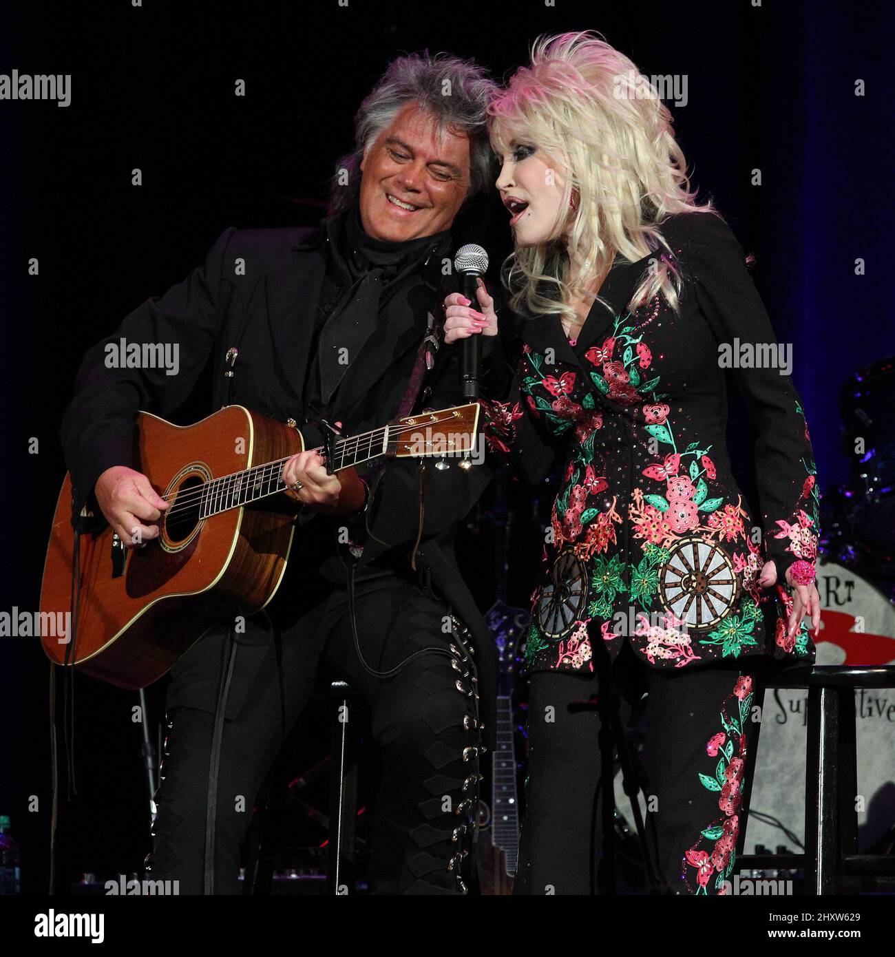 Dolly Parton and Marty Stuart perform during the Marty Stuart Late ...