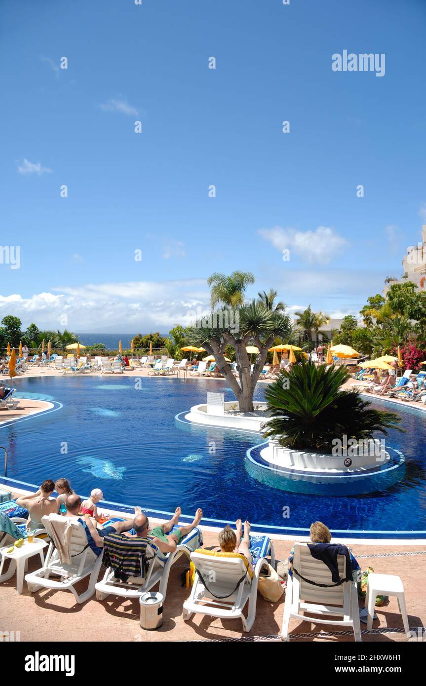 Very nice swimming pool at an exotic destination Stock Photo - Alamy