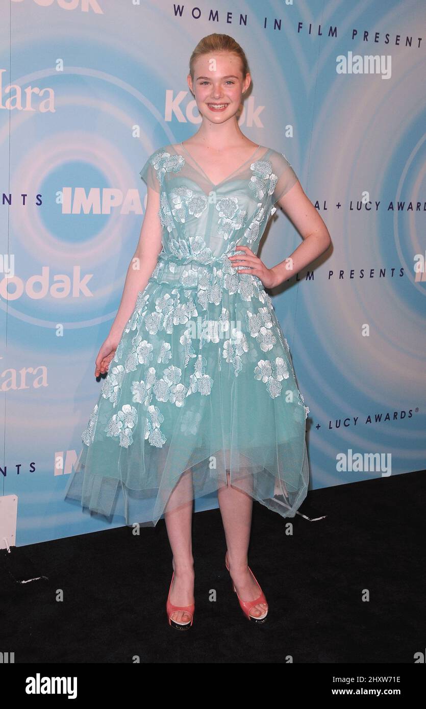 Elle Fanning at the 2011 Women in Film Crystal and Lucy Awards held at ...