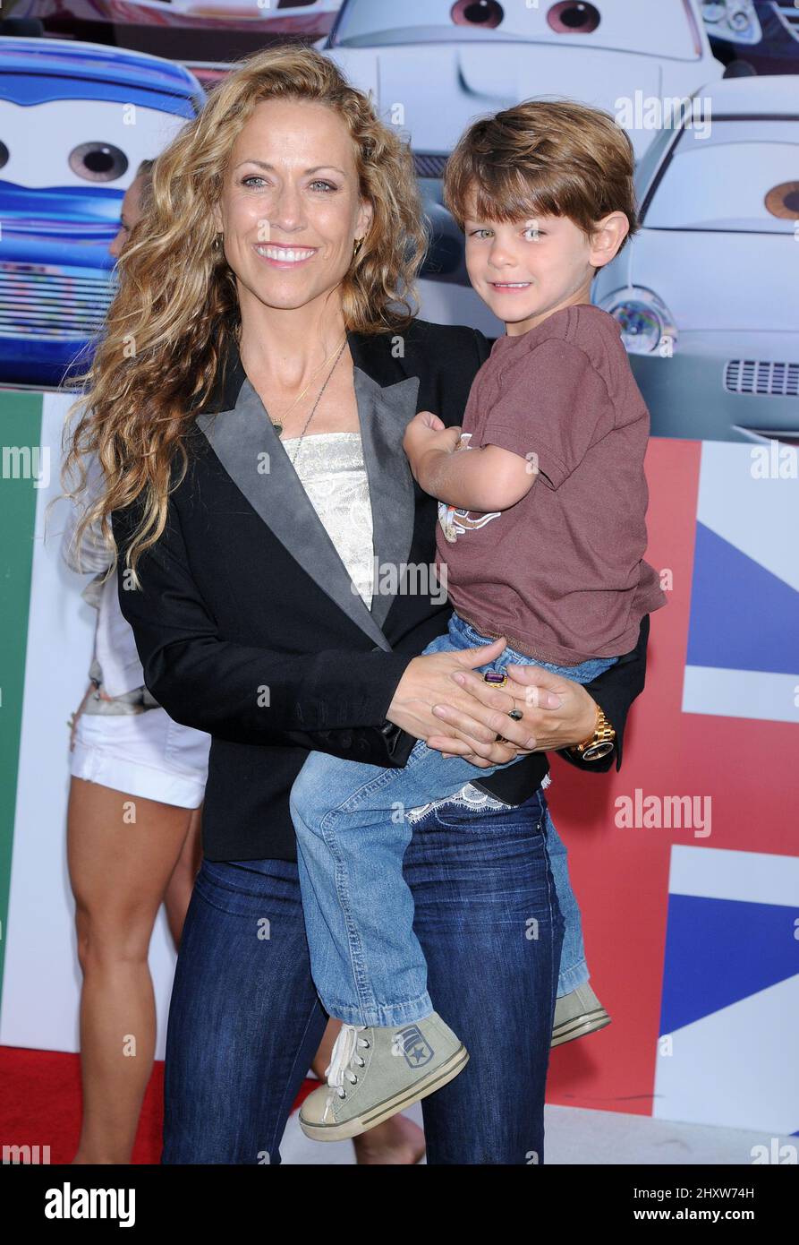 Sheryl Crow and son Wyatt at the world premiere of "Cars 2" at El ...