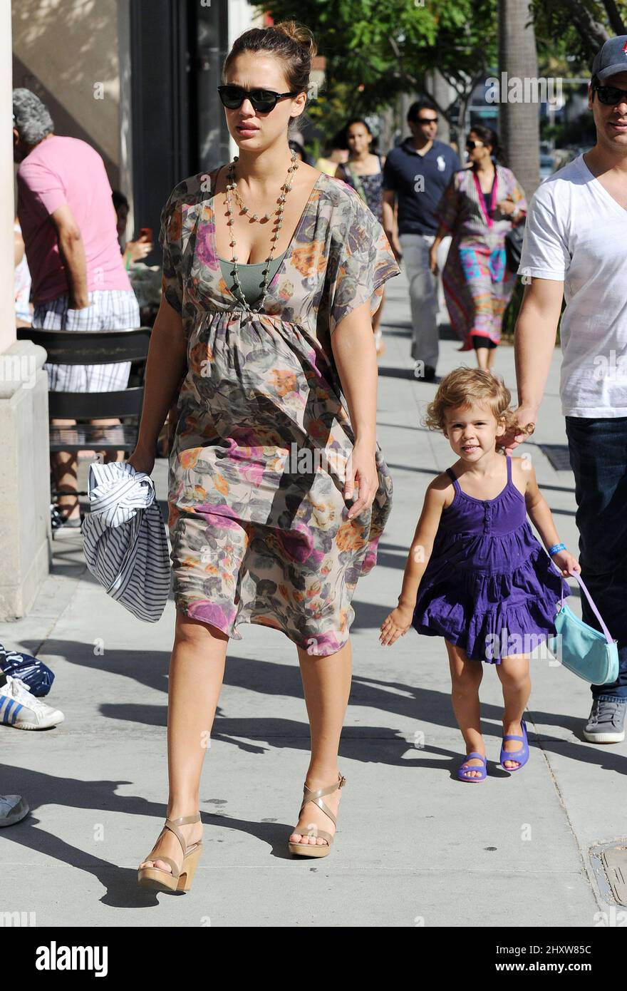 Jessica Alba and daughter Honor Marie Warren are seen out and about in ...