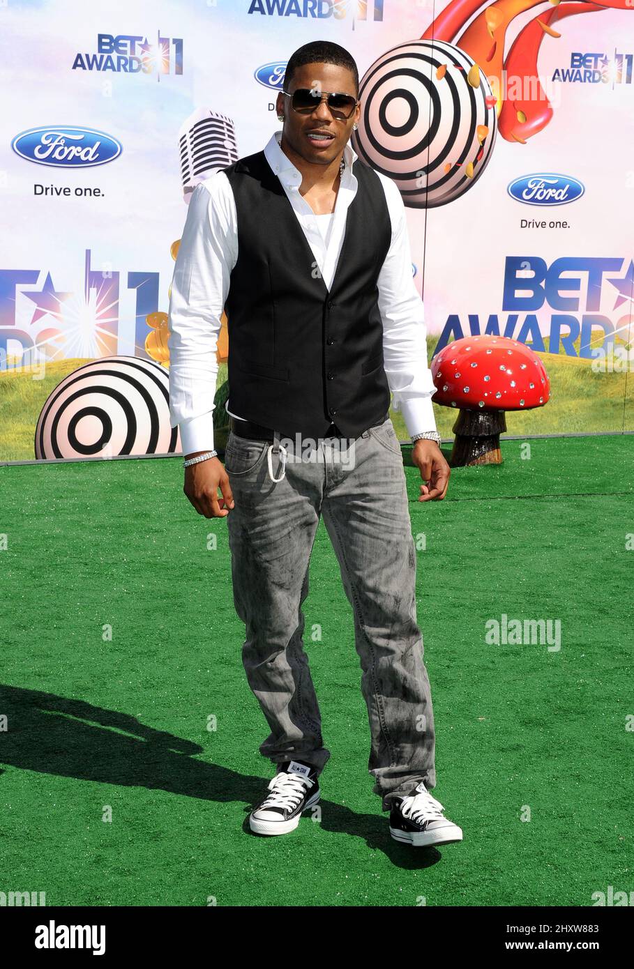 Nelly at the 2011 BET Awards, held at the Shrine Auditorium, Los ...