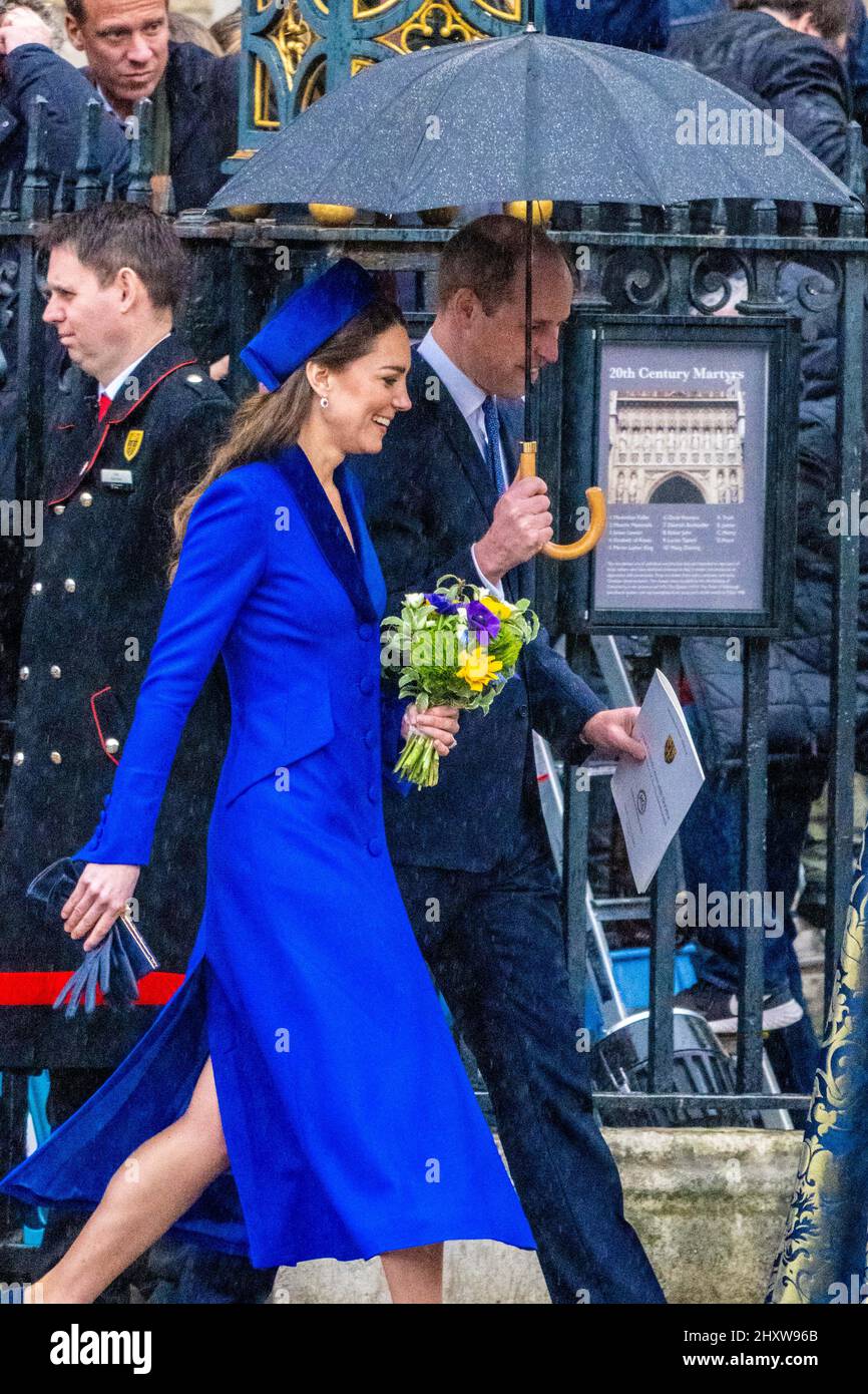 London, UK. 14th Mar, 2022. Prince William and Catherine, Duke and ...