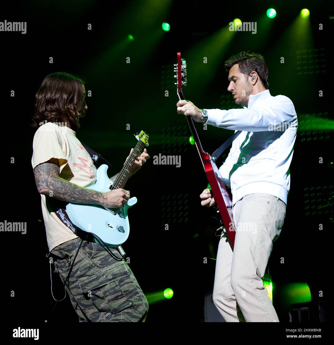 Tim Mahoney, Nick Hexum, 311 during the "Unity Tour 2011" concert stop ...