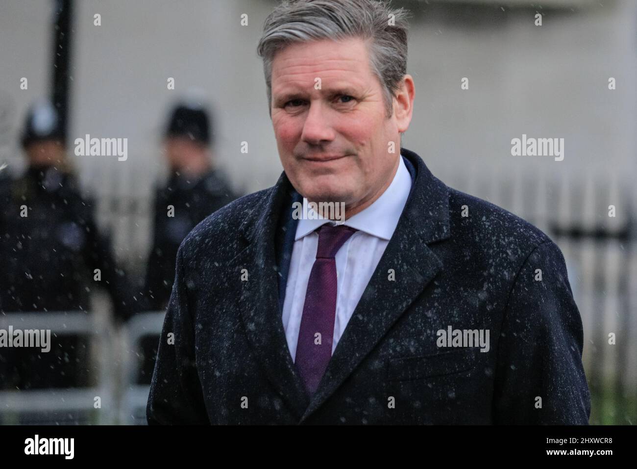 London, UK. 14th Mar, 2022. Sir Keir Starmer, leader of the Labour Party, is seen leaving this ...