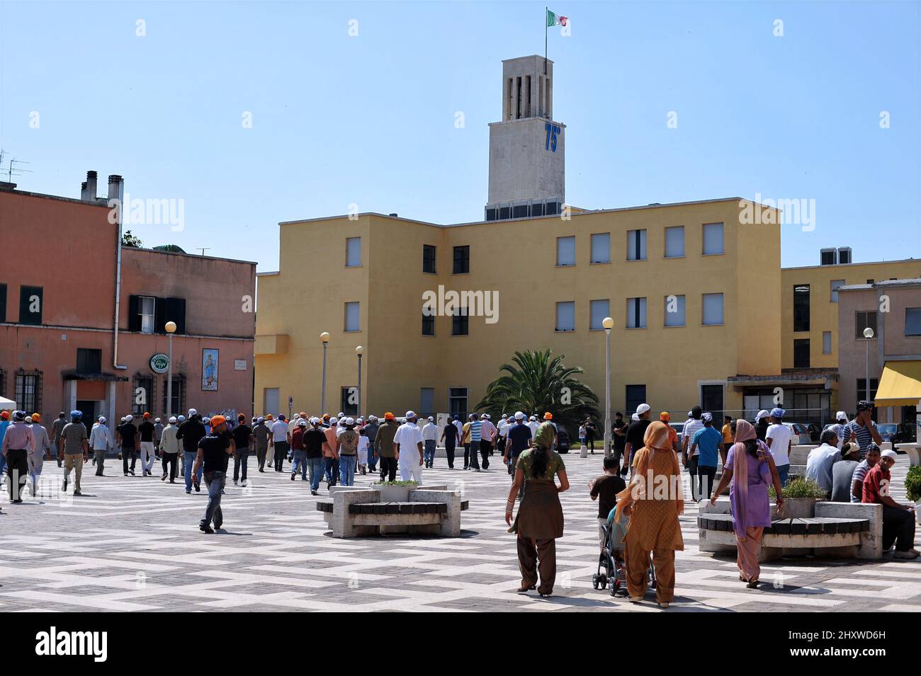 Sabaudia (LT), Italy 27/06/2010: The Indian community of Punjab of Sikh ...