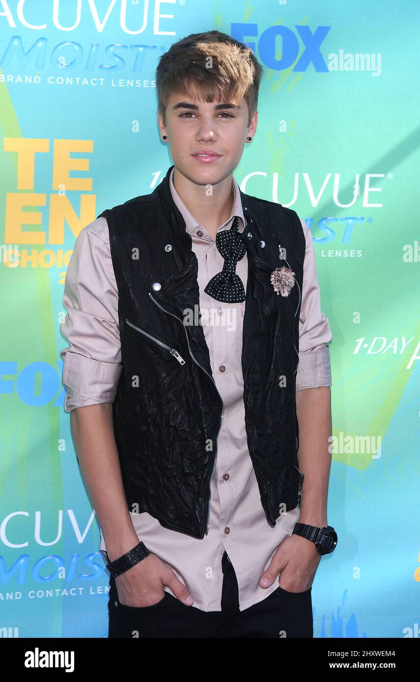 Justin Bieber during the 2011 Teen Choice Awards held at the Gibson ...