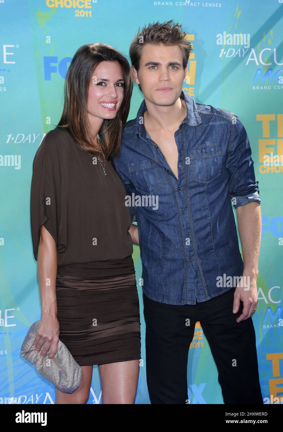 Torrey DeVitto and Paul Wesley during the 2011 Teen Choice Awards held ...