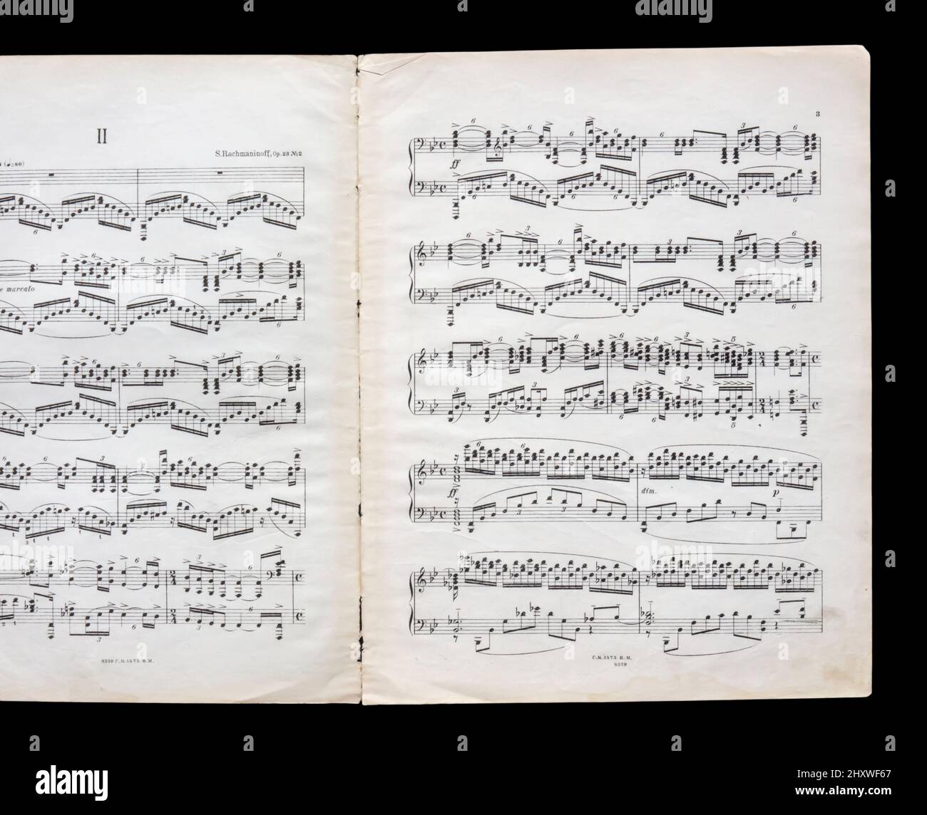 Vintage sheet music "Compositions for piano" by Sergei Rachmaninoff of ...
