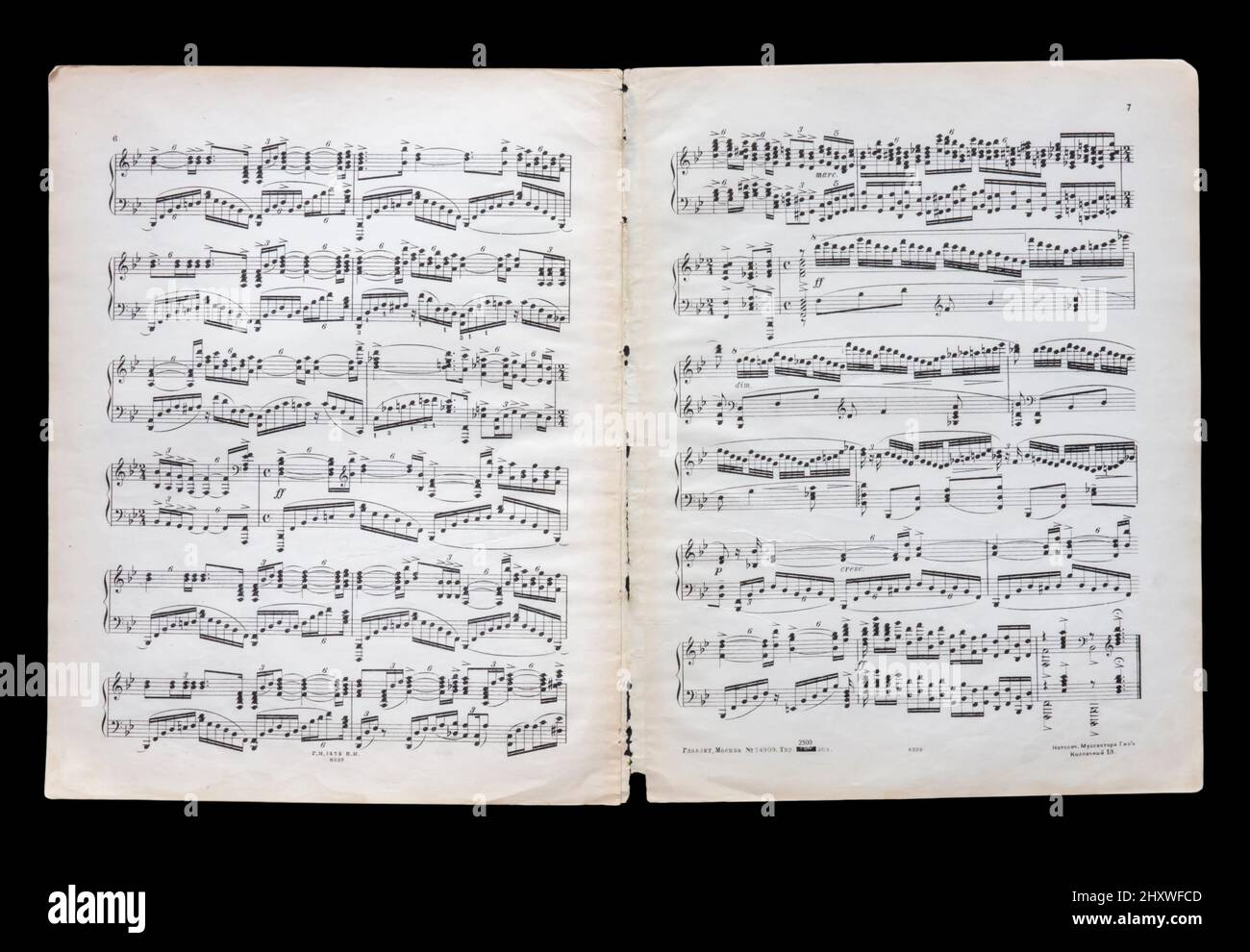 Vintage sheet music "Compositions for piano" by Sergei Rachmaninoff of ...