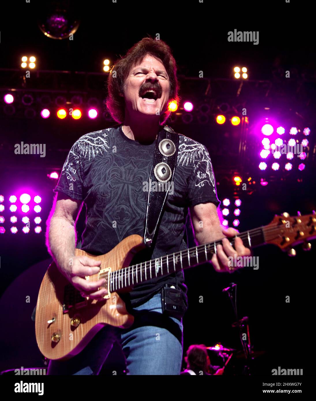 Tom Johnston from the Doobie Brothers performing live during the Doobie ...
