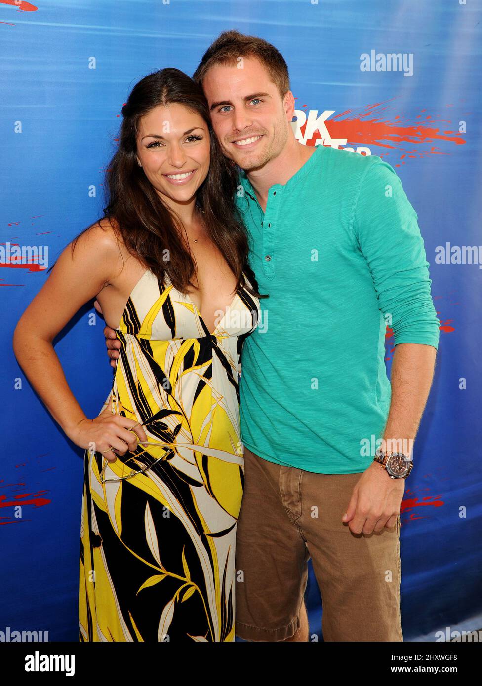 Deanna Pappas And Stephen Stagliano During The Shark Night 3d Pool
