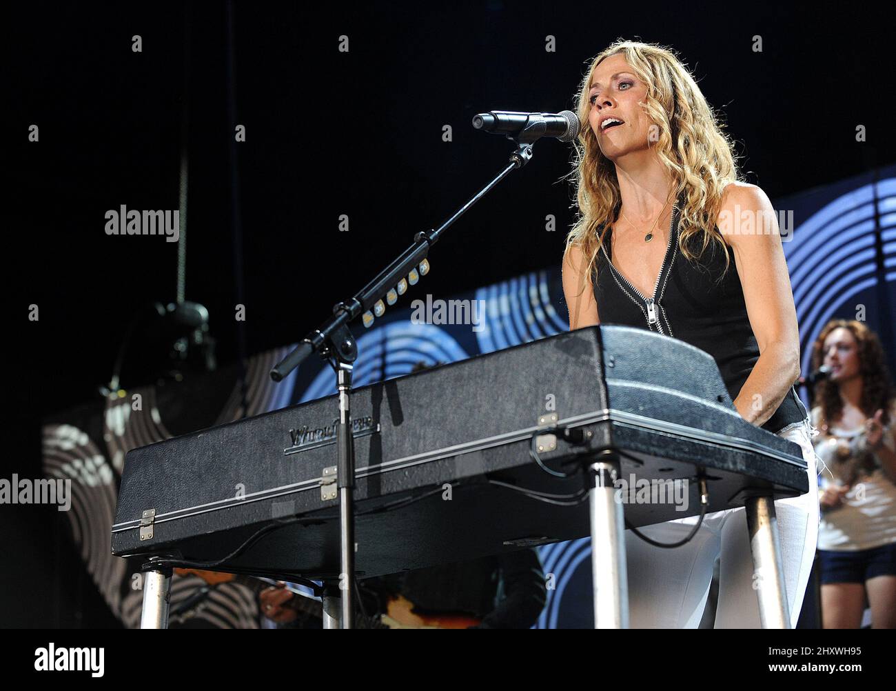 Sheryl Crow on stage during the at the Time Warner Cable Music Pavilion ...