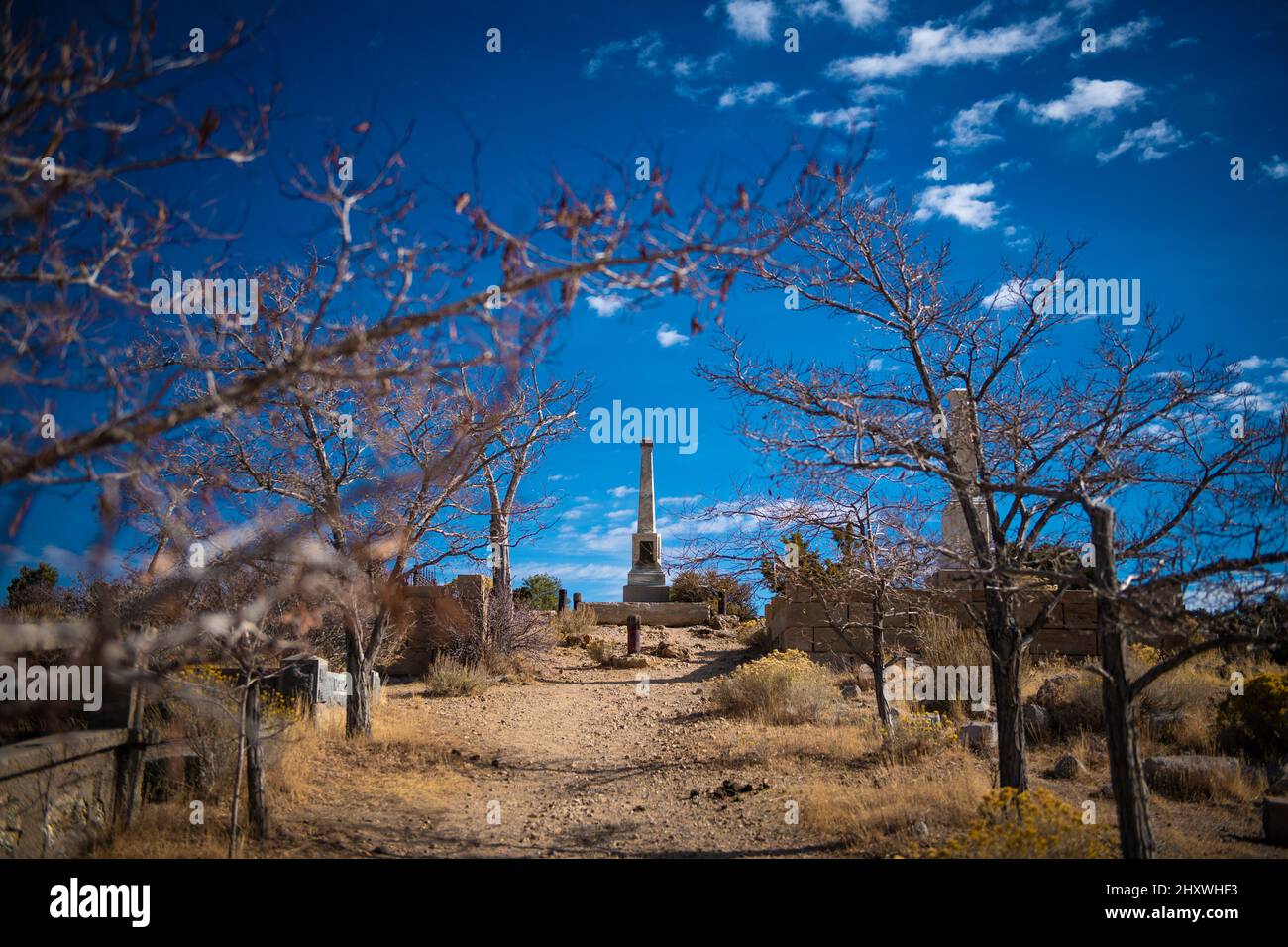 Aerial shot of an old graveyard in Virginia City, USA Stock Photo - Alamy