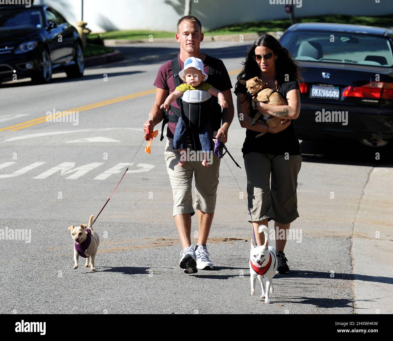 Alanis Morissette, husband Mario Treadway and son Ever are seen out and ...