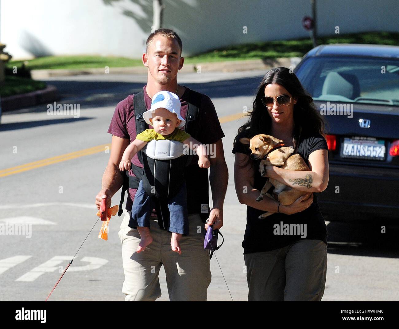Alanis Morissette, husband Mario Treadway and son Ever are seen out and ...