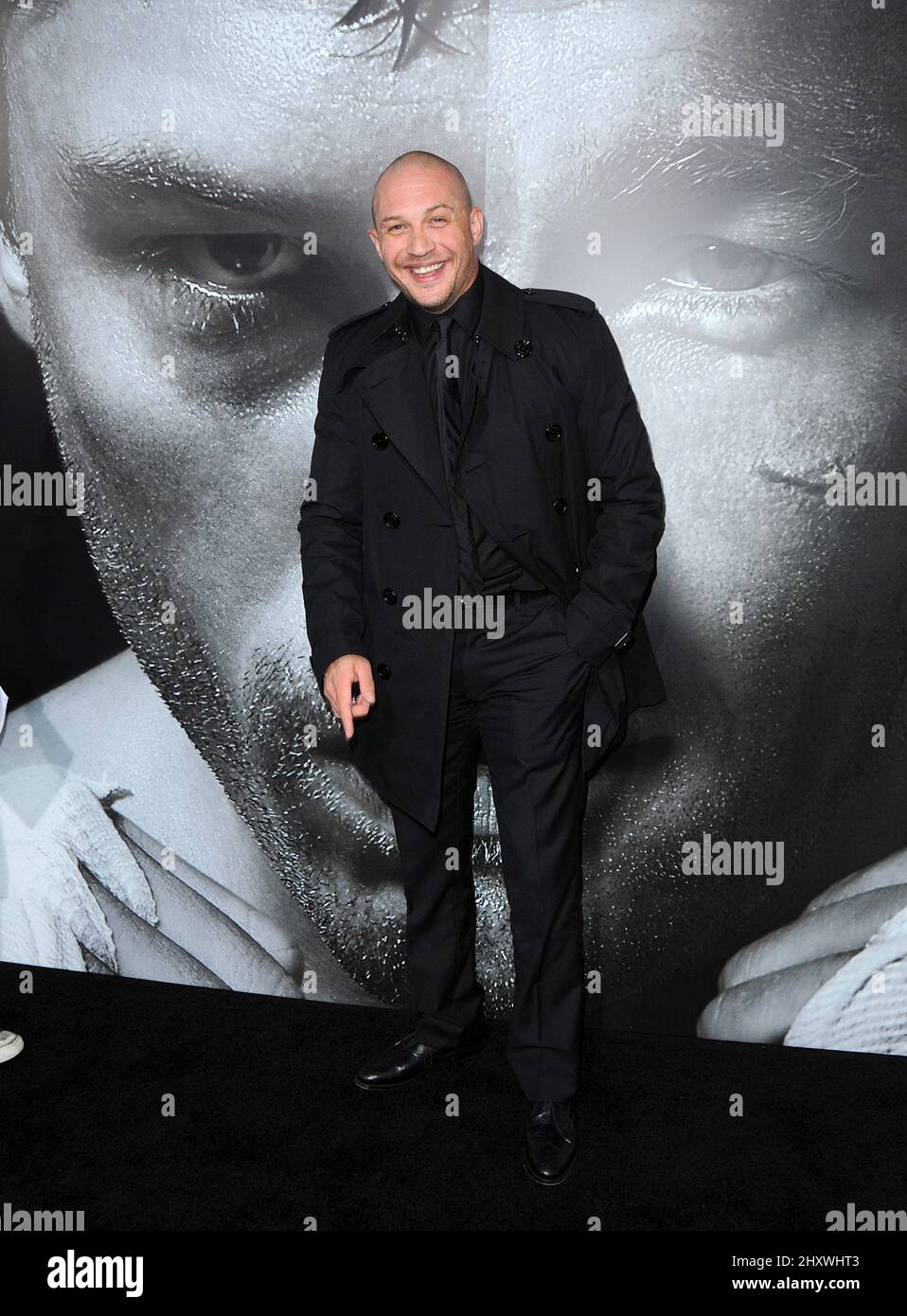 Tom Hardy attends the premiere of "Warrior" at the Arclight Cinemas in ...