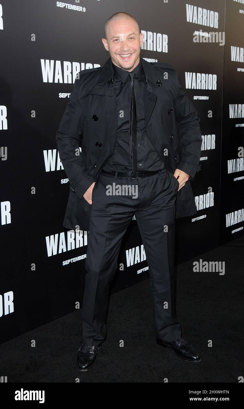 Tom Hardy attends the premiere of "Warrior" at the Arclight Cinemas in ...