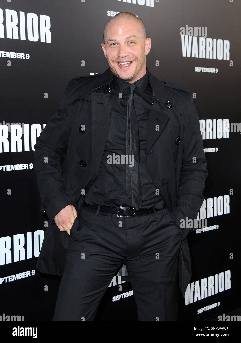 Tom Hardy attends the premiere of "Warrior" at the Arclight Cinemas in ...