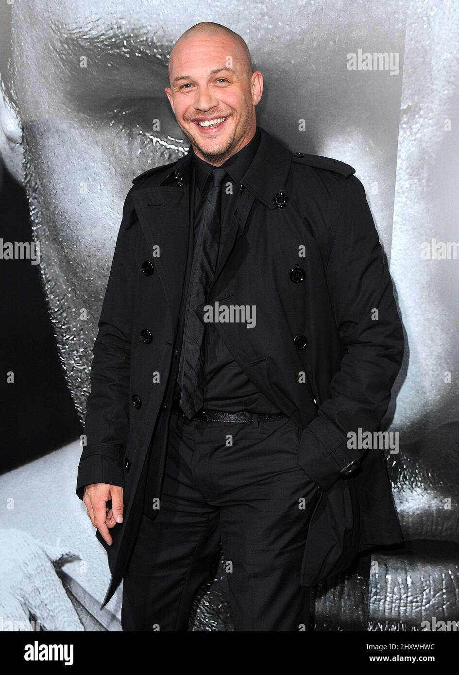 Tom Hardy attends the premiere of "Warrior" at the Arclight Cinemas in ...