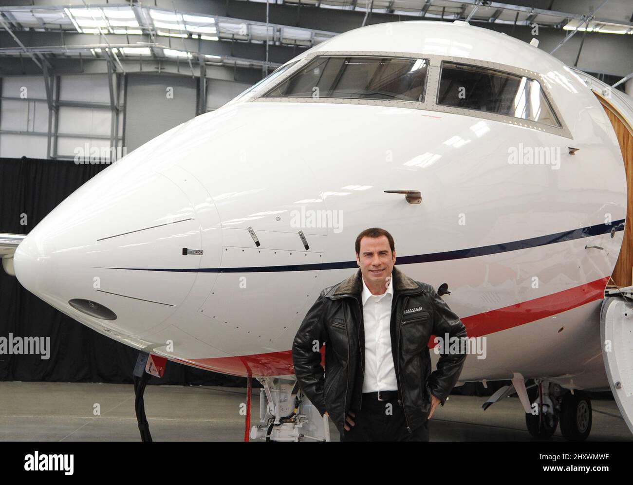 John Travolta joins Bombardier as a business aircraft ambassador during ...